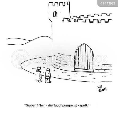 Cartoons und Karikaturen mit Pumpenwartung