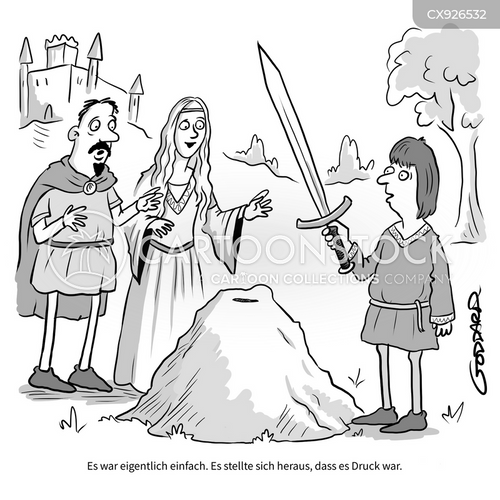 Cartoons und Karikaturen mit Excalibus