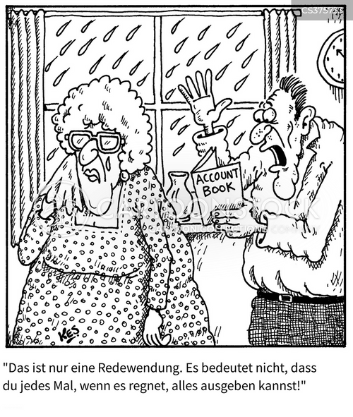 Cartoons und Karikaturen mit Regnerisch