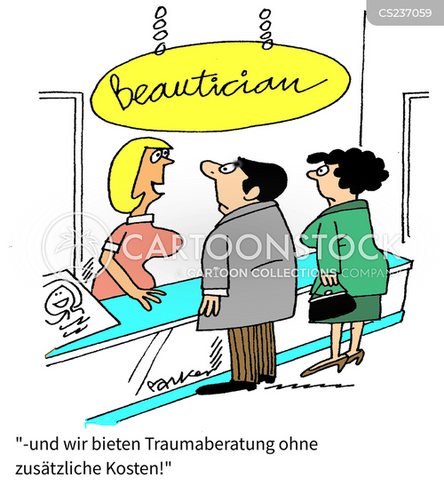 Cartoons und Karikaturen mit Traumatherapeut