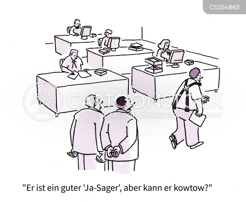 Cartoons und Karikaturen mit Kowtow