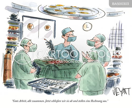 Cartoons und Karikaturen mit Notarzt