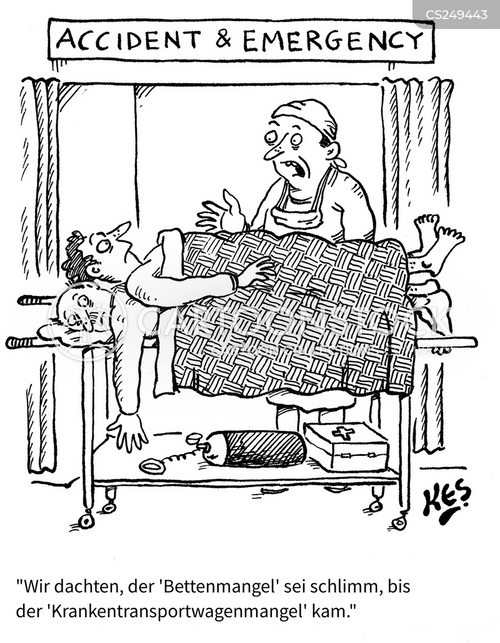 Cartoons und Karikaturen mit Unfall & Notfall