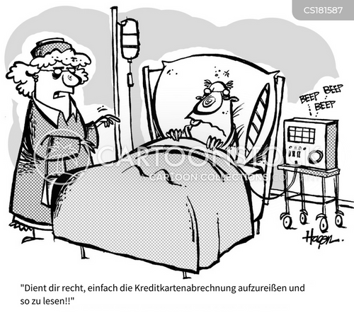 Cartoons und Karikaturen mit Charge-karte