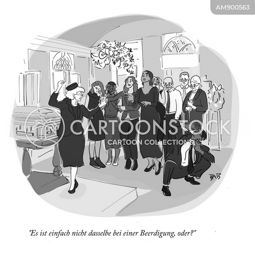 Cartoons und Karikaturen mit Gedenkgottesdienst