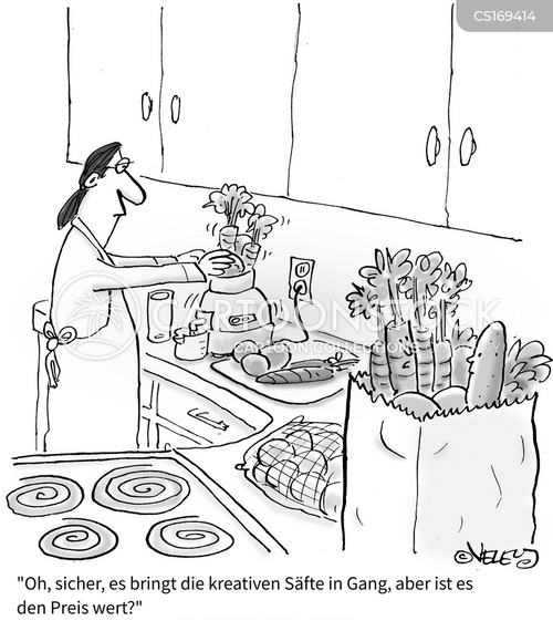 Cartoons und Karikaturen mit Kreativer Saft