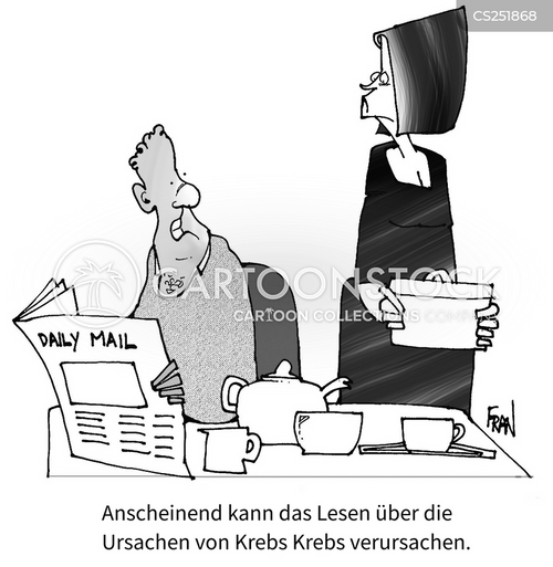 Cartoons und Karikaturen mit Krebs