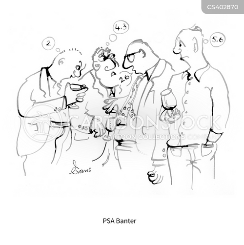 Cartoons und Karikaturen mit Prostata-spezifisches Antigen (psa)-test