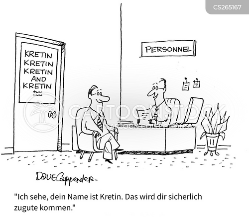 Cartoons und Karikaturen mit Kretin