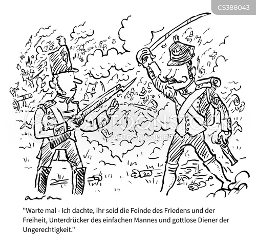 Cartoons und Karikaturen mit Anti-krieg
