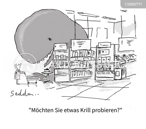Cartoons und Karikaturen mit Krill