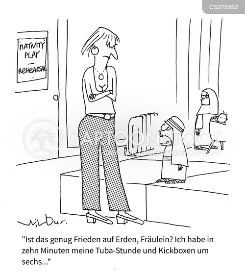 Cartoons und Karikaturen mit Botschaft Des Friedens