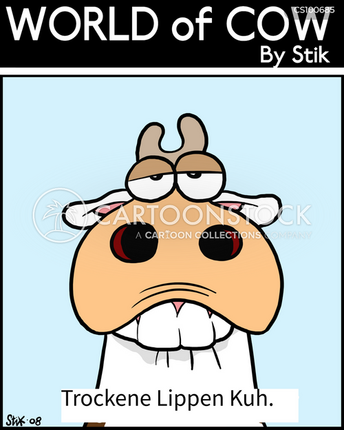 Cartoons und Karikaturen mit Trockene Lippe