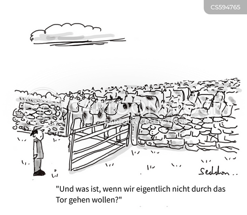 Cartoons und Karikaturen mit Tor