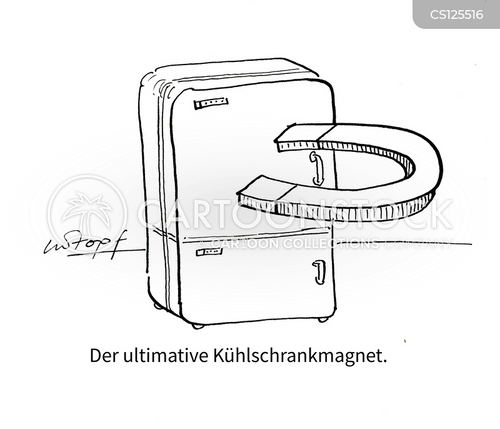 Cartoons und Karikaturen mit Magnetismus