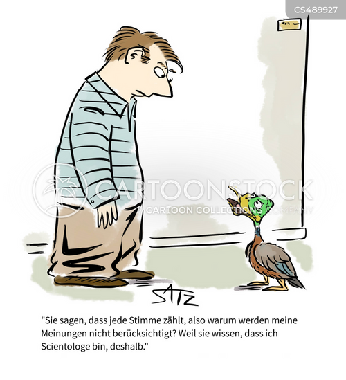 Cartoons und Karikaturen mit Scientologe