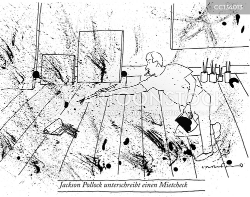 Cartoons und Karikaturen mit Kunststudentinnen