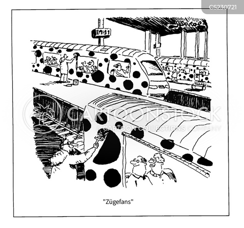 Cartoons und Karikaturen mit Trainspotter