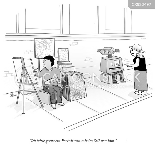 Cartoons und Karikaturen mit Kreative Technologie