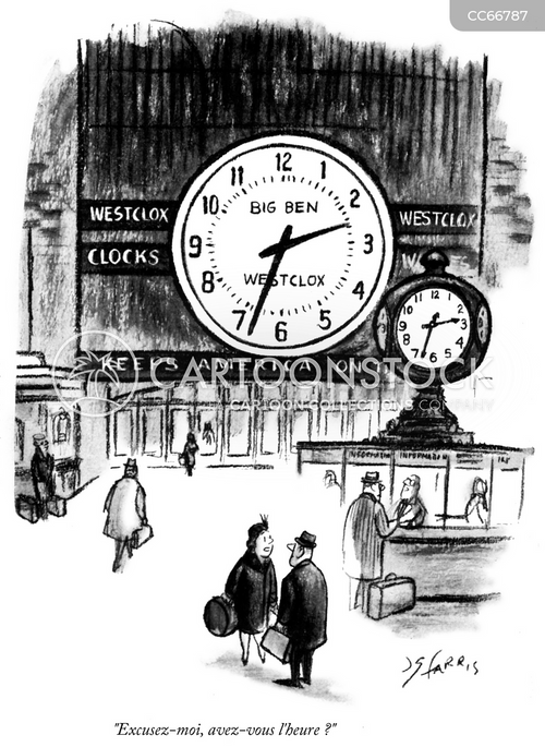 Dessins humoristique et caricaturés avec Horloge Ancienne