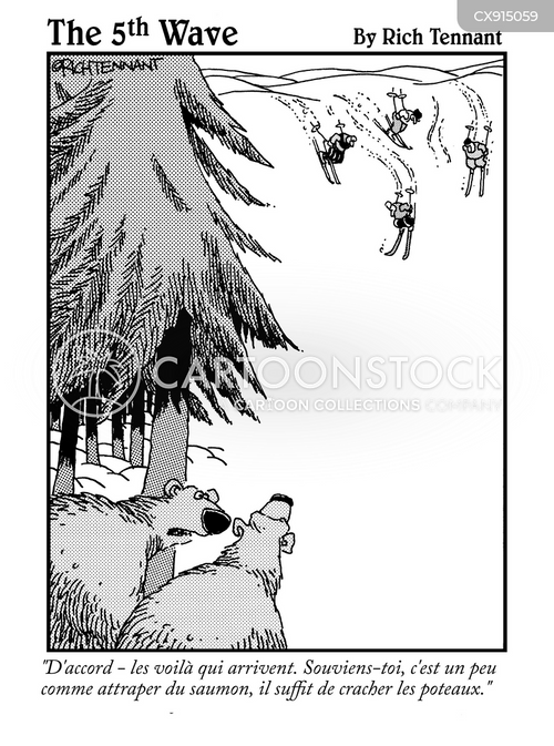 Dessins humoristique et caricaturés avec Moniteur De Ski