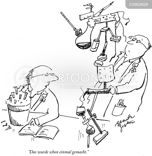 Cartoons und Karikaturen mit Erfinderische Experimente