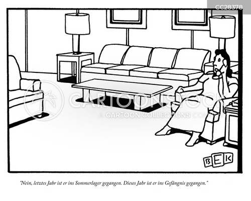 Cartoons und Karikaturen mit Gesellschaftliche Auswirkungen Von Verbrechen
