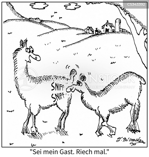 Cartoons und Karikaturen mit Llama-farm