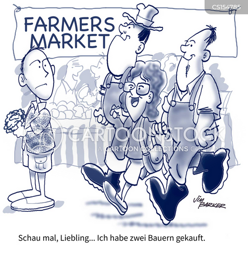 Cartoons und Karikaturen mit Bauern
