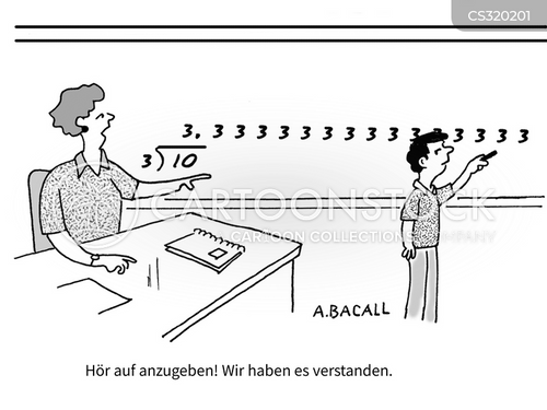 Cartoons und Karikaturen mit Lange Division