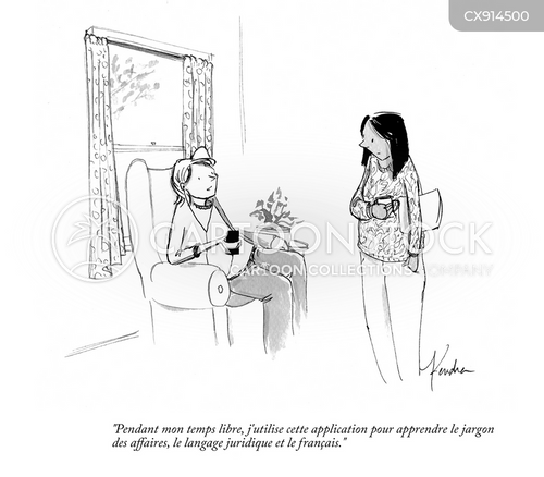 Dessins humoristique et caricaturés avec Cours De Langues