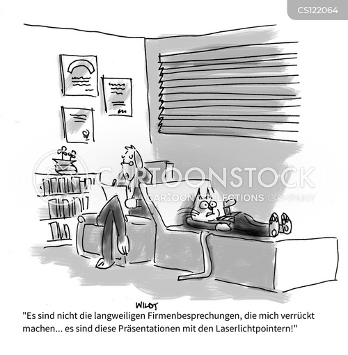 Cartoons und Karikaturen mit Laserlicht