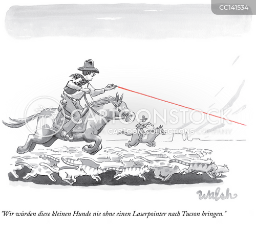 Cartoons und Karikaturen mit Laser