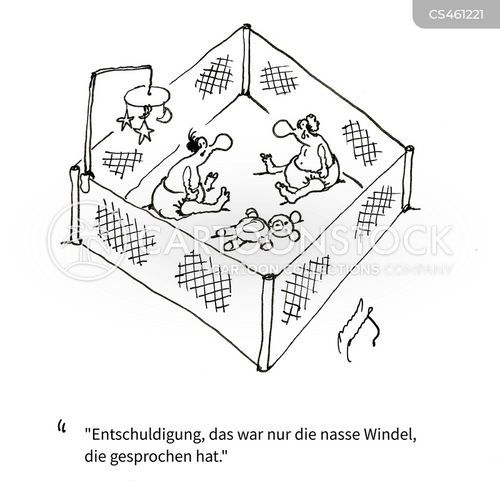 Cartoons und Karikaturen mit Windel