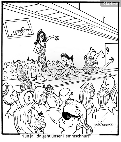 Cartoons und Karikaturen mit Mode-designs