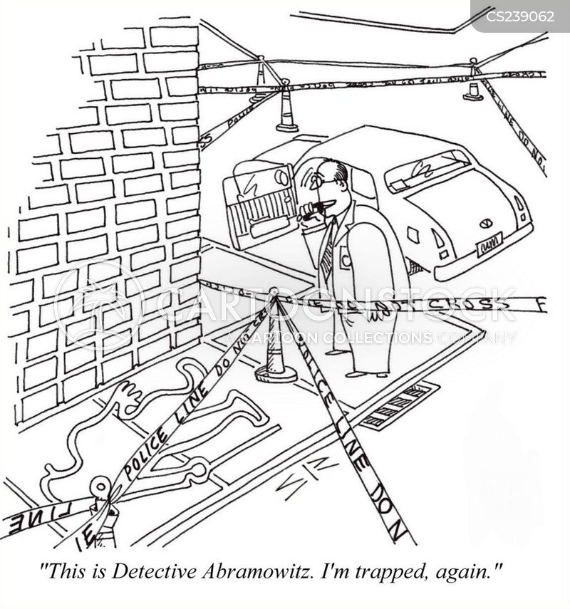 Police Tape Cartoons and Comics - funny pictures from CartoonStock