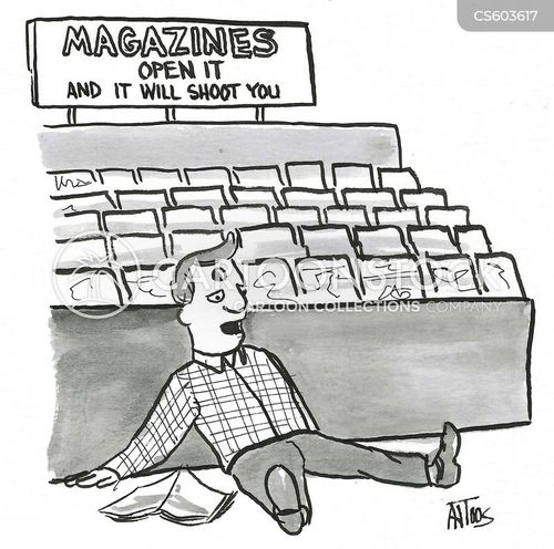 Firearm Magazines Cartoons and Comics - funny pictures from CartoonStock