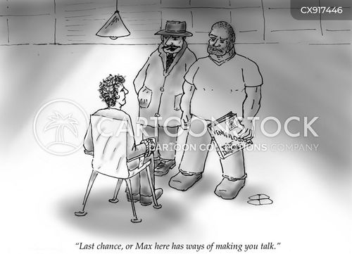 Interrogatee Cartoons and Comics - funny pictures from CartoonStock