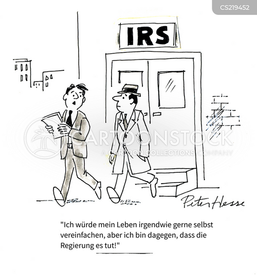 Cartoons und Karikaturen mit Steuern Vereinfachen