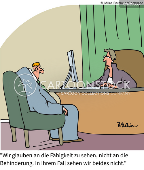 Cartoons und Karikaturen mit Behinderung