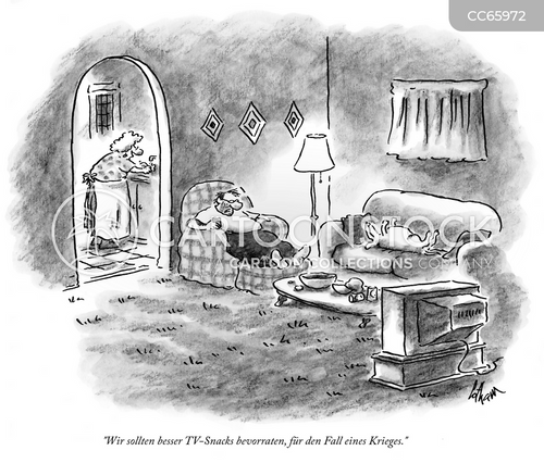 Cartoons und Karikaturen mit Gefrierschrank