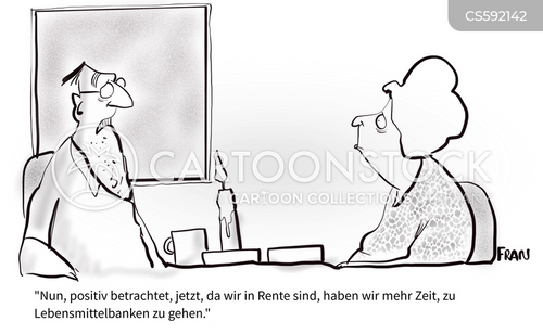 Cartoons und Karikaturen mit Rentner