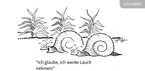 Cartoons und Karikaturen mit Lauch