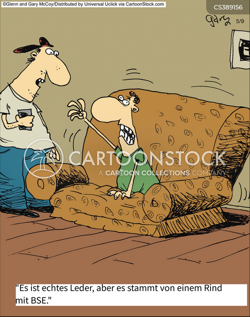 Cartoons und Karikaturen mit Echtes Leder