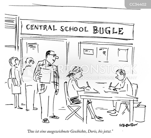 Cartoons und Karikaturen mit Kämpfender Schüler