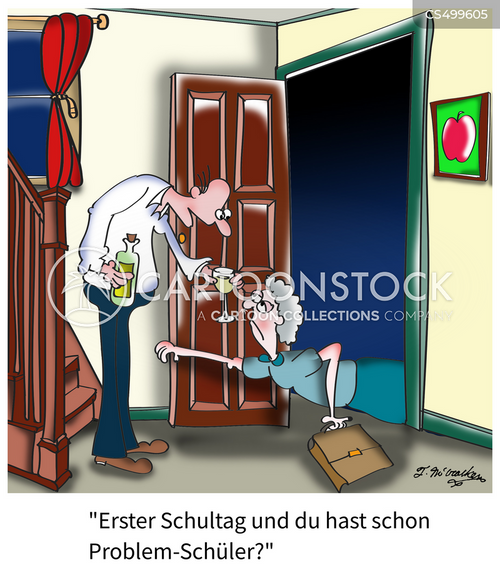 Cartoons und Karikaturen mit Erste Glocke