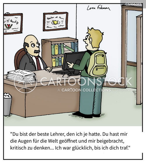 Glücklicher Lehrer Cartoon
