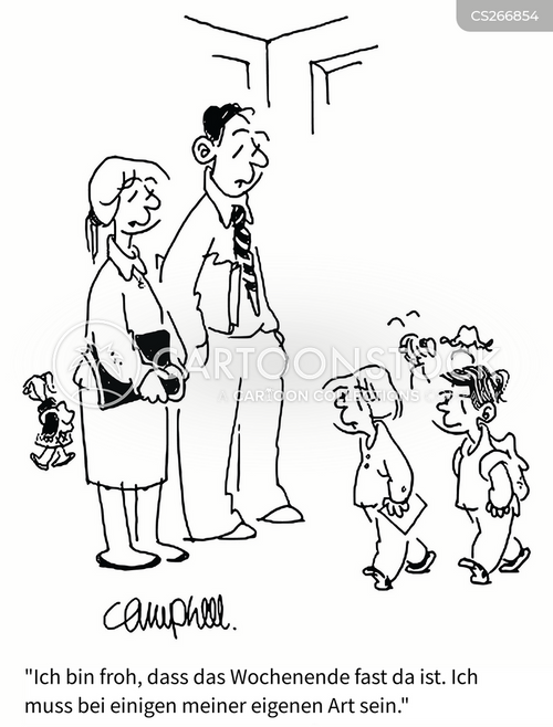 Cartoons und Karikaturen mit Die Wochenenden