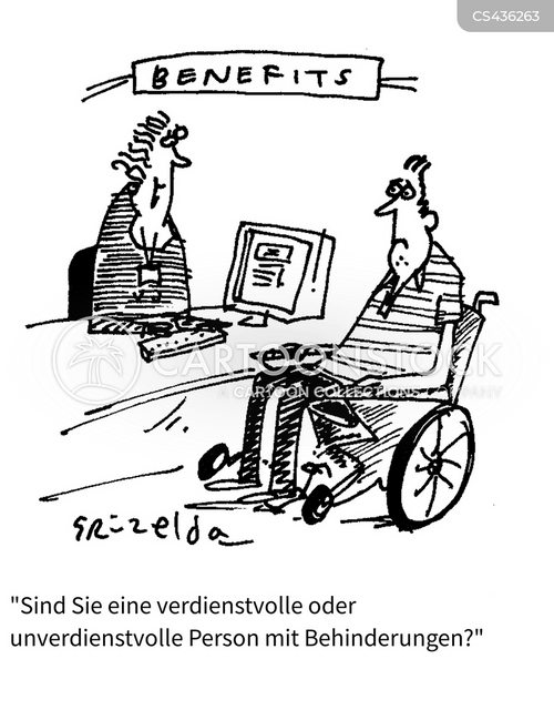 Cartoons und Karikaturen mit Behinderung