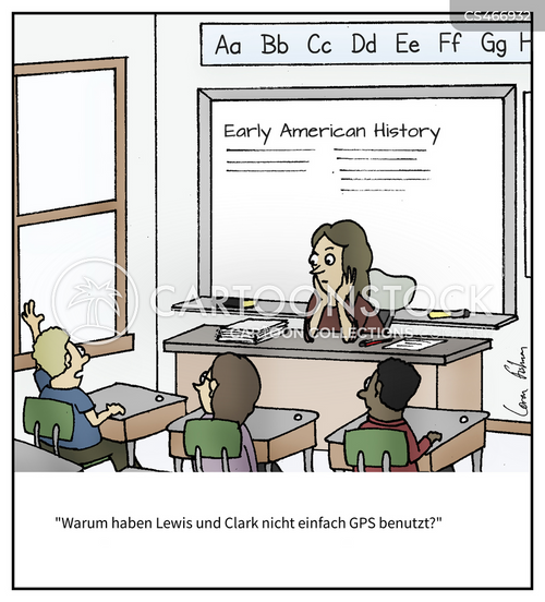 Cartoons und Karikaturen mit Korps Der Entdeckung